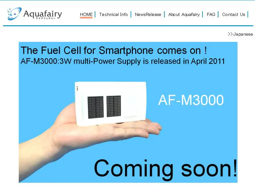 New fuel cell phone battery charger - Hydrogen Fuel News